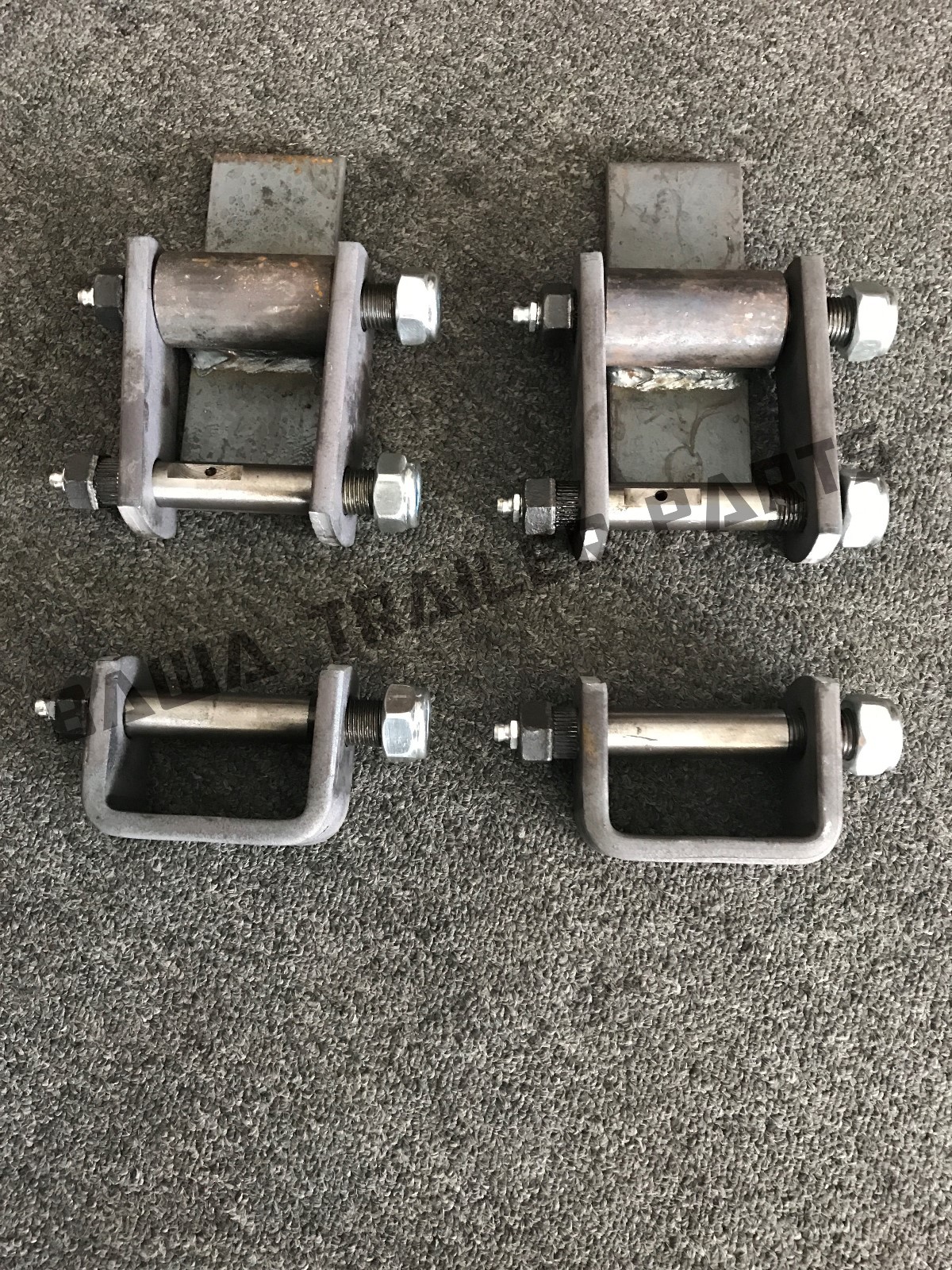 TRAILER SHACKLE SPRING HANGER KIT. GREASABLE SHACKLES TO SUIT 60MM WIDE ...