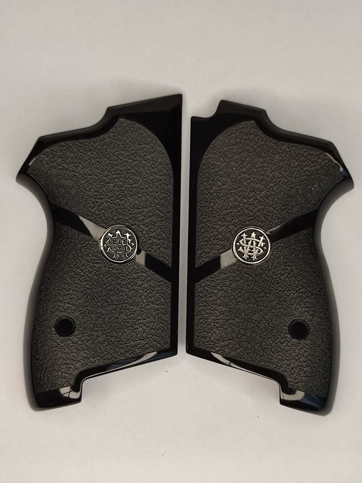 NEW CS9 Root SMITH &WESSON Acrylic Gun Grip SET BLACK &white GRIPS ...