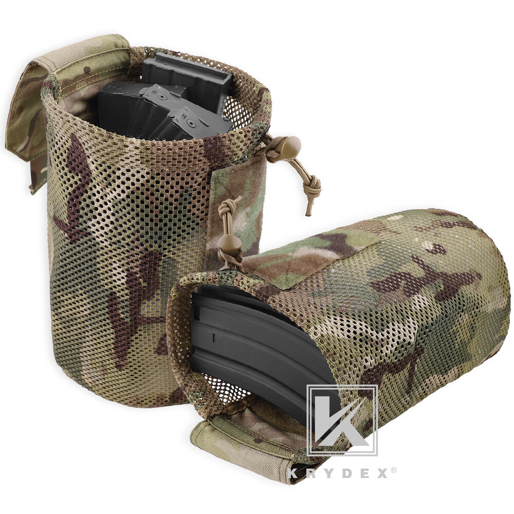 KRYDEX Tactical Mesh Dump Pouch Drop Pouch Magazine Recycling Pack ...