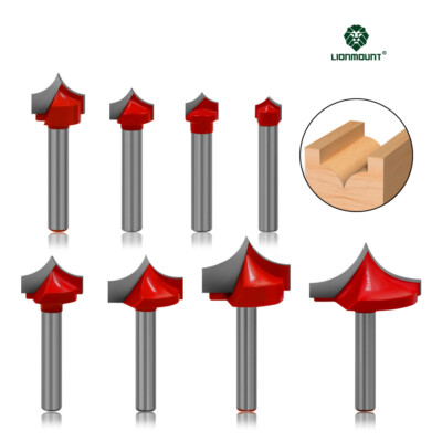 6mm Shank Point Cutting Round Over Groove Router Bit, 4-16mm Radius 1PC ...