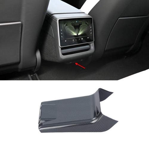 For Tesla Model 3 2024 2025 Carbon Fiber Rear Air Outlet Anti-Kick ...