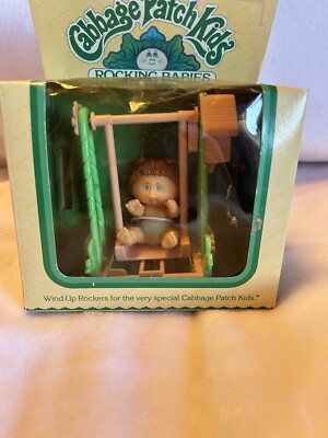 Vintage TOMY 1983 Cabbage Patch Kids Rocking Babies Baby in Swing NIB ...