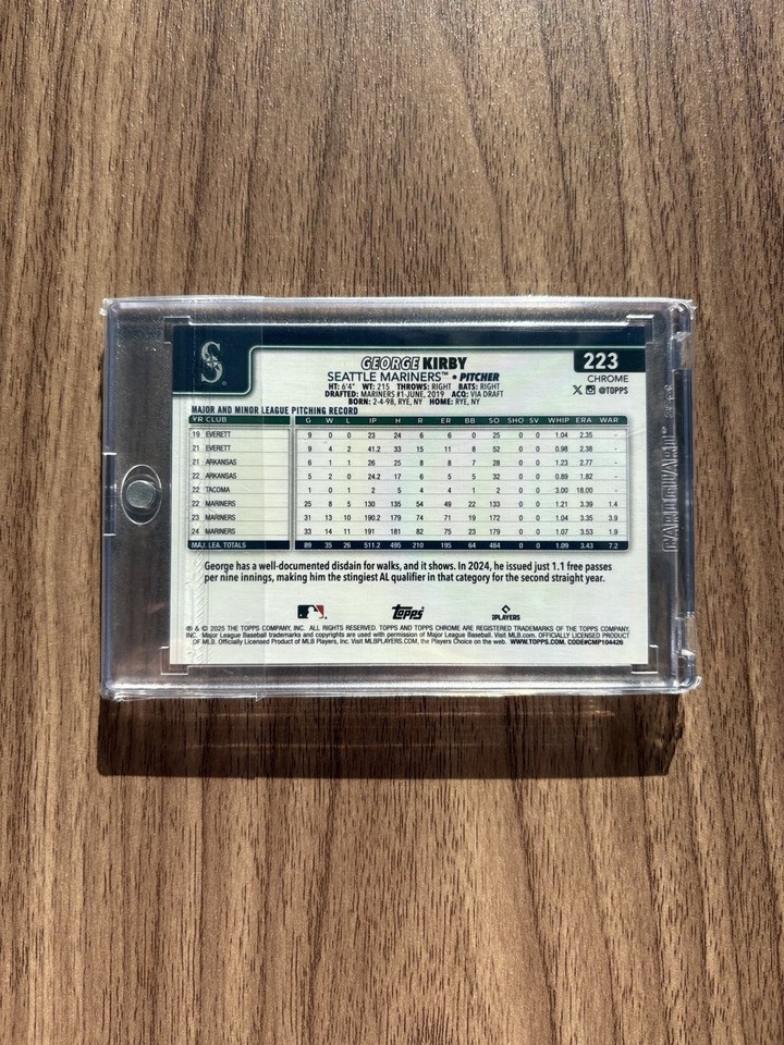 2025 Topps Chrome - George Kirby - Aqua Wave - Seattle Mariners - 130/ ...