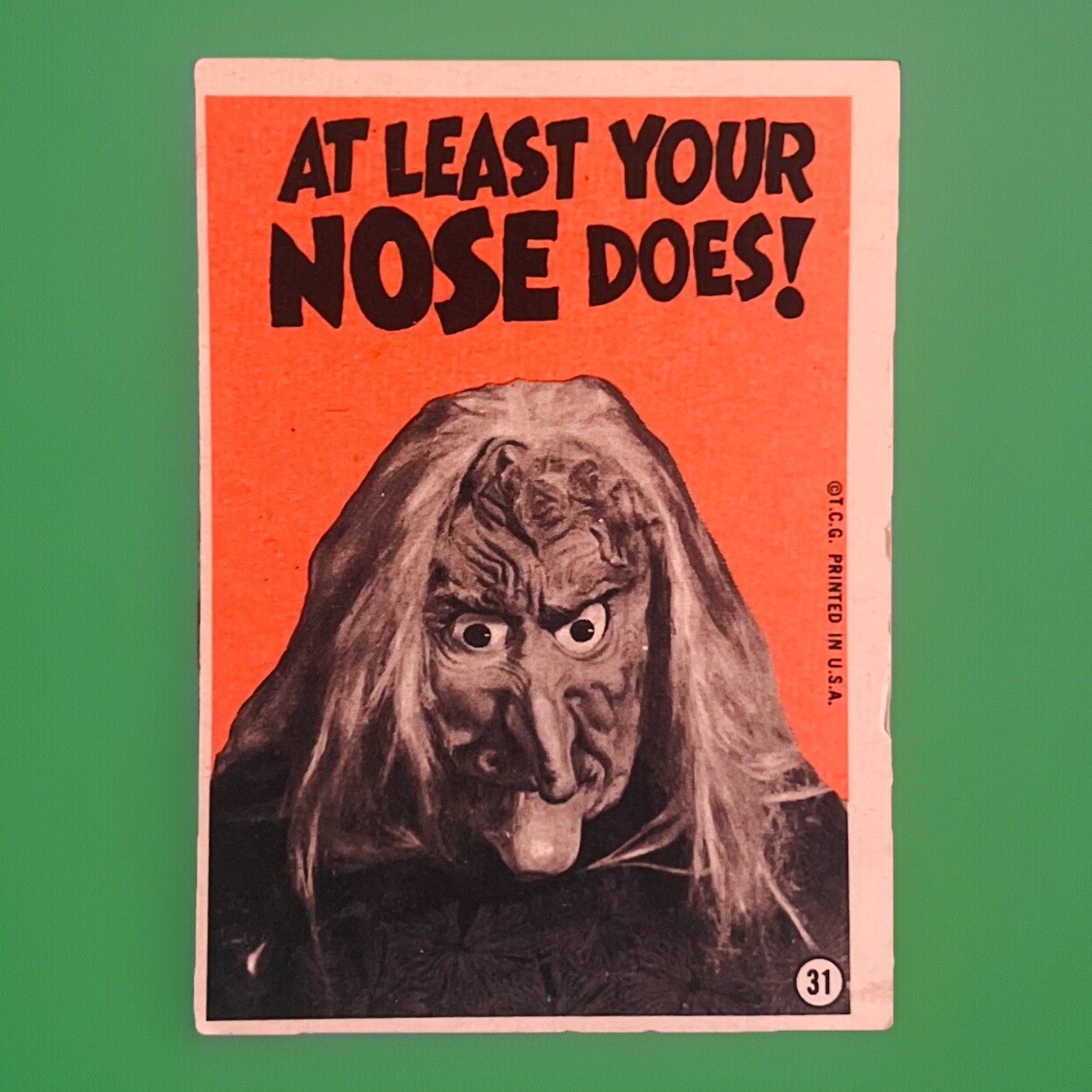 Topps 1965 Monster Greeting Trading Card #31 Robert Crumb At Least Your ...