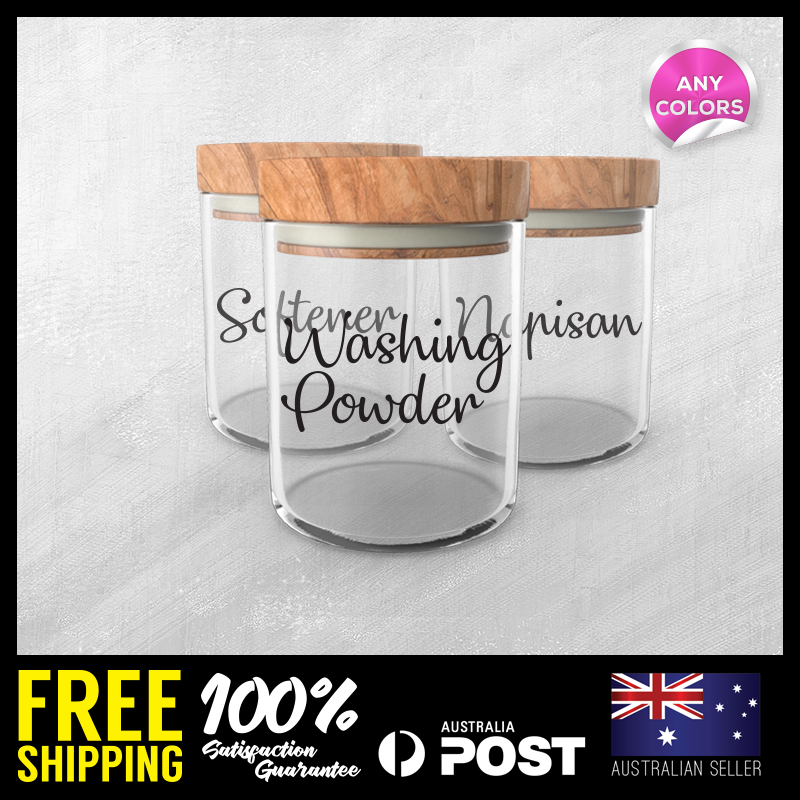 3x Custom Laundry Washing Powder Napisan Softener Label Name Stickers ...