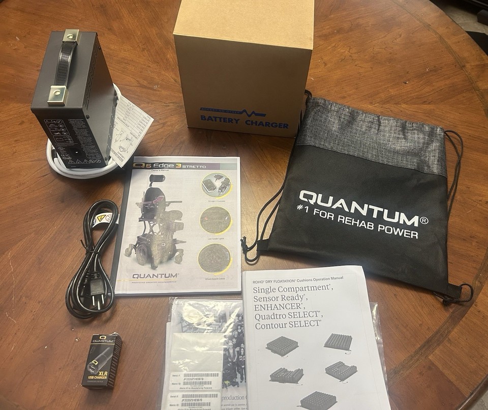 Quantum Q6 Edge 3 Stretto Power Wheelchair Joystick Tilt Headrest Black ...