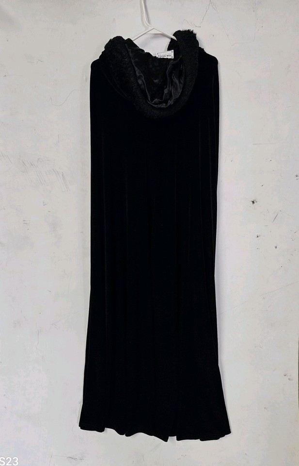 Tom Barra Collection Black Velvet Opera Cape Hooded Made In USA | eBay