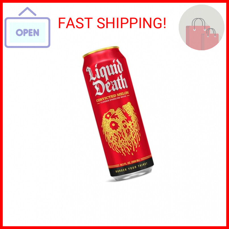Liquid Death, Convicted Melon Sparkling Water, Watermelon Flavored ...