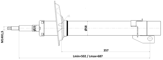 Front Shock Absorber Gas.Twin Tube Fits Fiat 50706253, 5208L2 | eBay ...