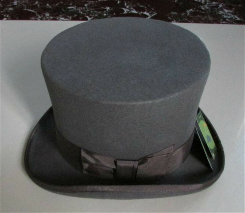 18cm Height 100% Wool Vintage Hat Mad Hatter Performing Magic Top Hat 3 ...
