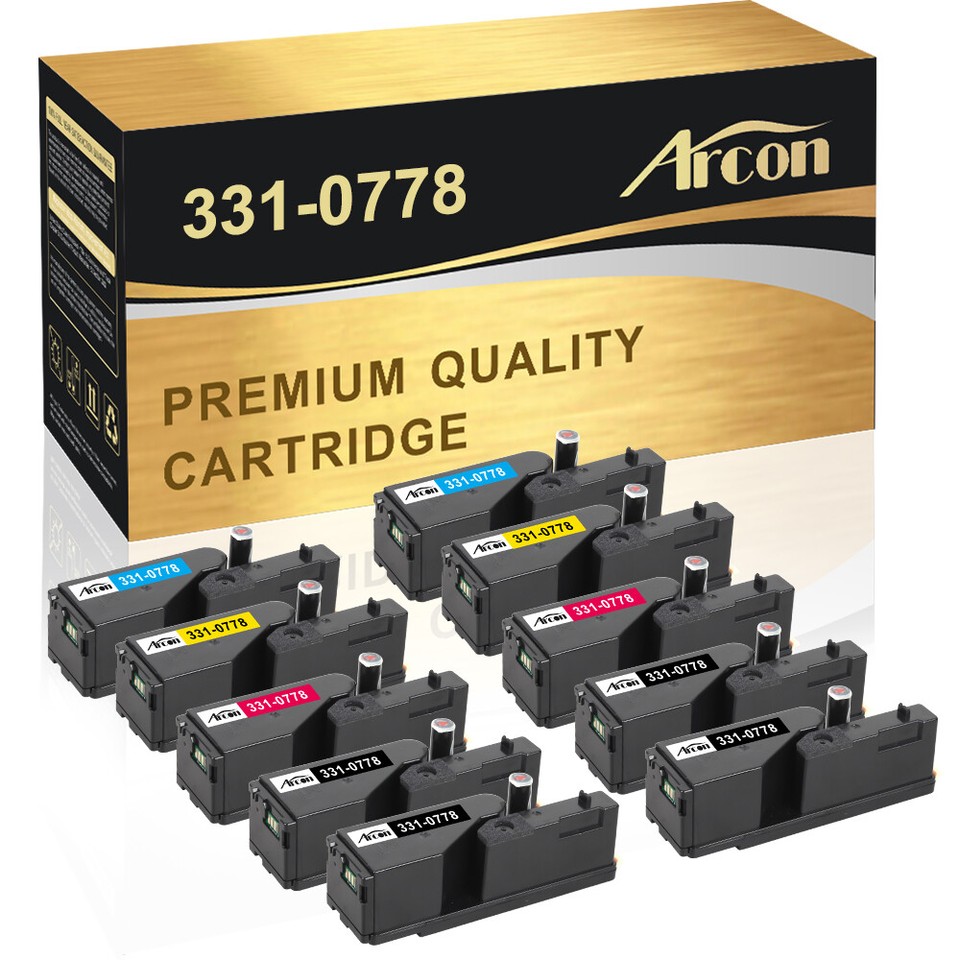 Color Toner Set For Dell 1250 C1760NW C1765NF C1765NFW 1250C 1350cnw ...