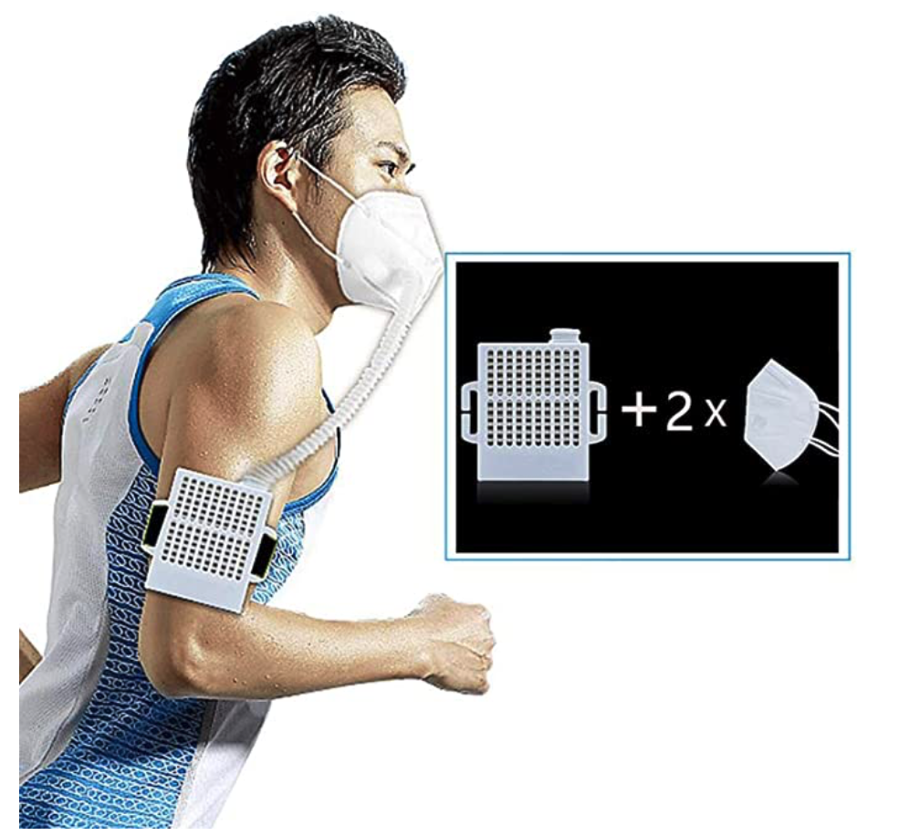 Auror PERSONAL WEARABLE HEPA FILTER AIR Purifier PUMP MASK REUSABLE ...