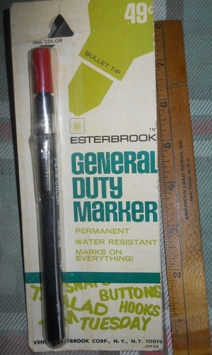 Vintage 60'S Esterbrook General Duty Pen Marker " FELT RITER" UNOPENED ...