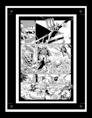 Rags Morales Hawkman #1 Rare Production Art Pg 4 Monotone | eBay