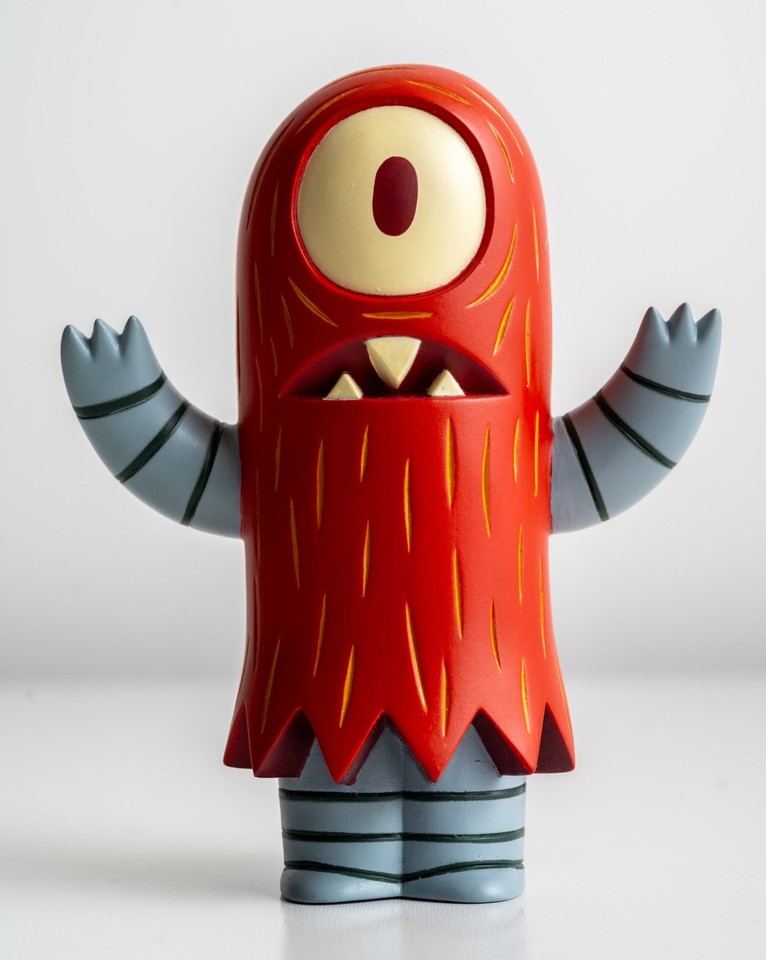 Tim Biskup 8" Helper + Mini 4" Helper 2003 Red Flopdoodle Critterbox | eBay