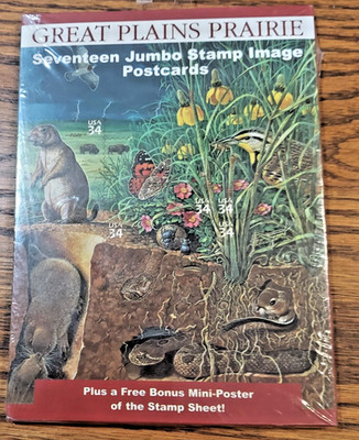 GREAT PLAINS PRAIRIE 17 Jumbo Stamp Image Postcards Year 2000 Sealed ...