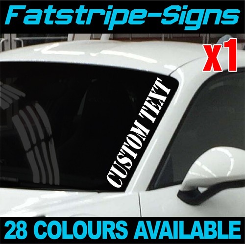 CUSTOM TEXT WINDSCREEN STICKERS x1 CAR VINYL PERSONALISED LETTERING ...