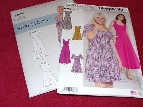 🌺 SIMPLICITY #S8874 - LADIES EASY TO SEW ( 4 STYLE ) DRESS PATTERN 10 ...