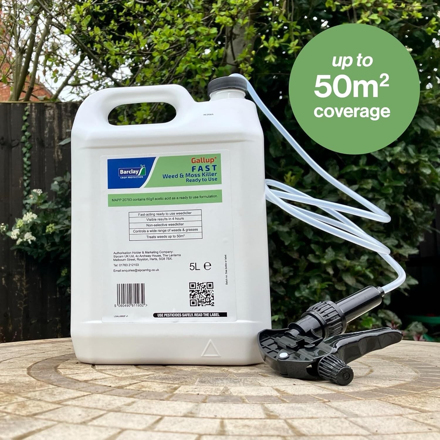 Gallup 5L Weedkiller Glyphosate Professional Strong Fast Acting Ready ...
