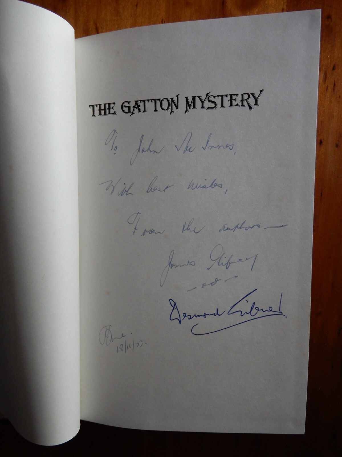 The Gatton Mystery by James & Desmond Gibney 1977 signed | eBay