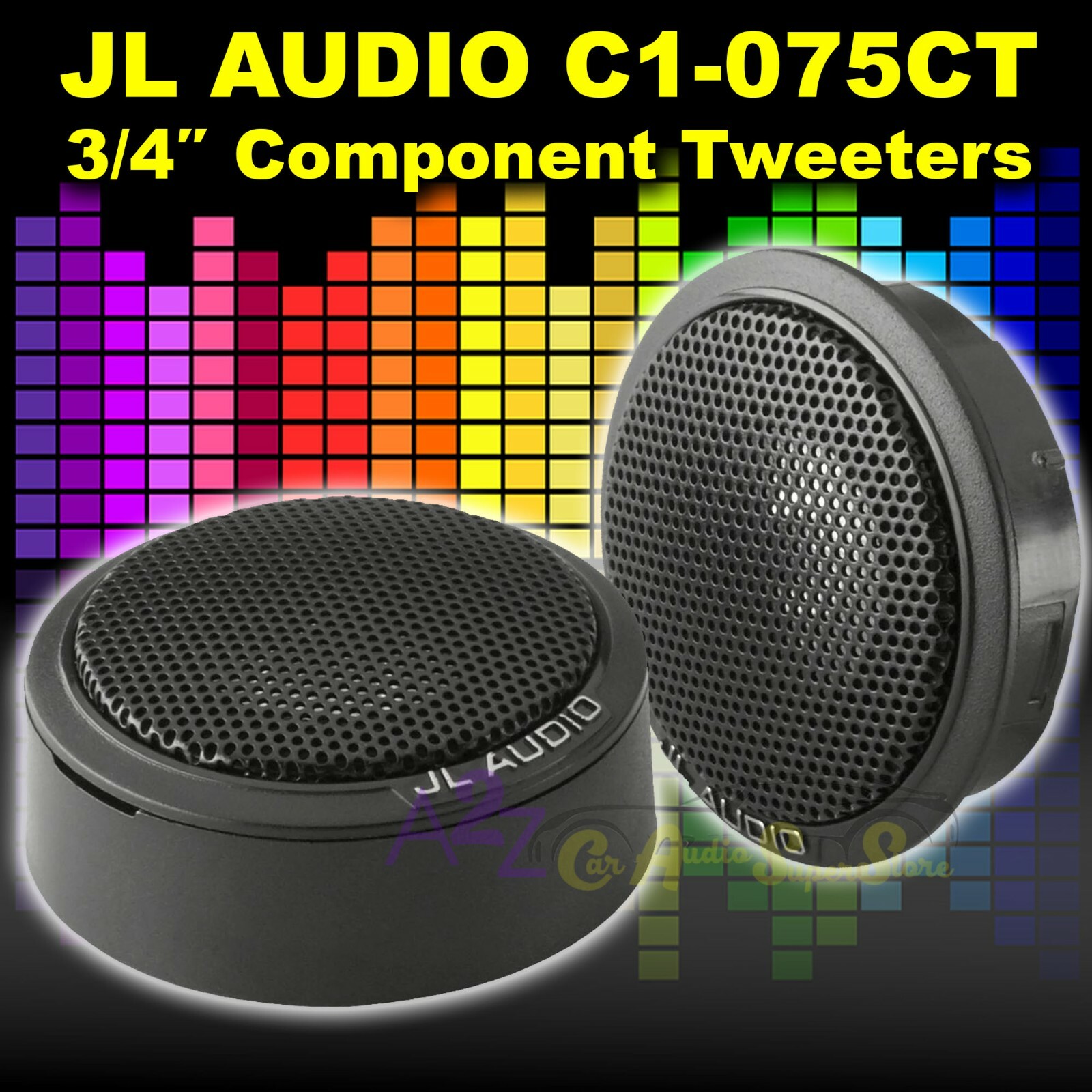 JL AUDIO C1-075CT 3/4" ALUMINUM DOME EVOLUTION 4 OHM TWEETERS & HI-PASS ...