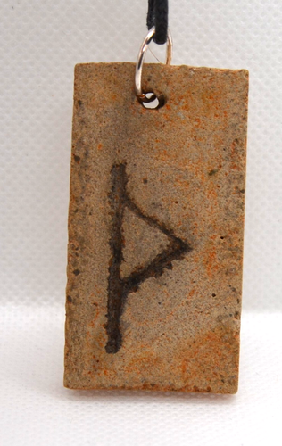 Protection Viking Rune Talisman Cement Necklace Elder Futhark "Thorisaz ...