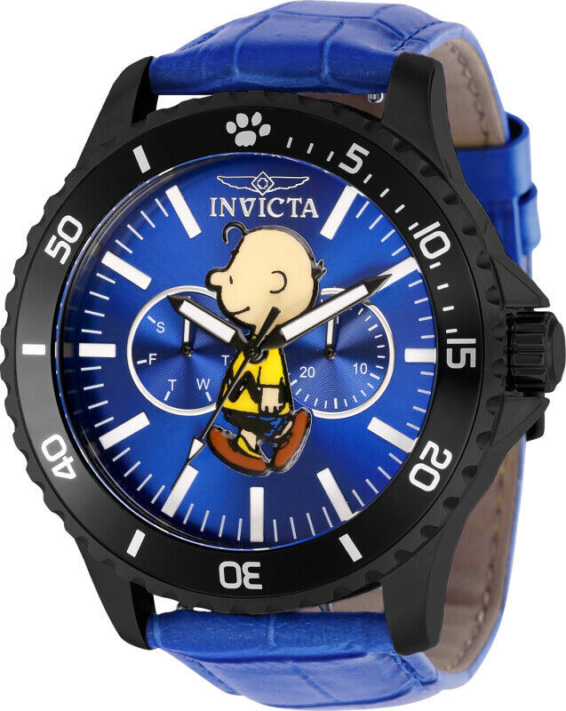 Invicta Character Collection Snoopy Men 48 mm Black Stainless Steel ...