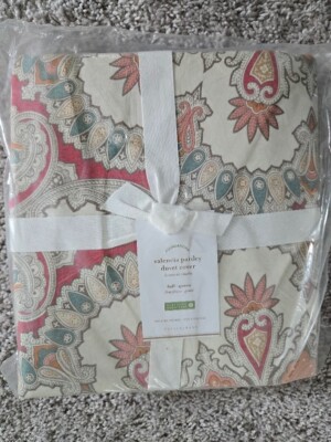 Pottery Barn Valencia Paisley Duvet Cover Full Queen Size Multicolor ...