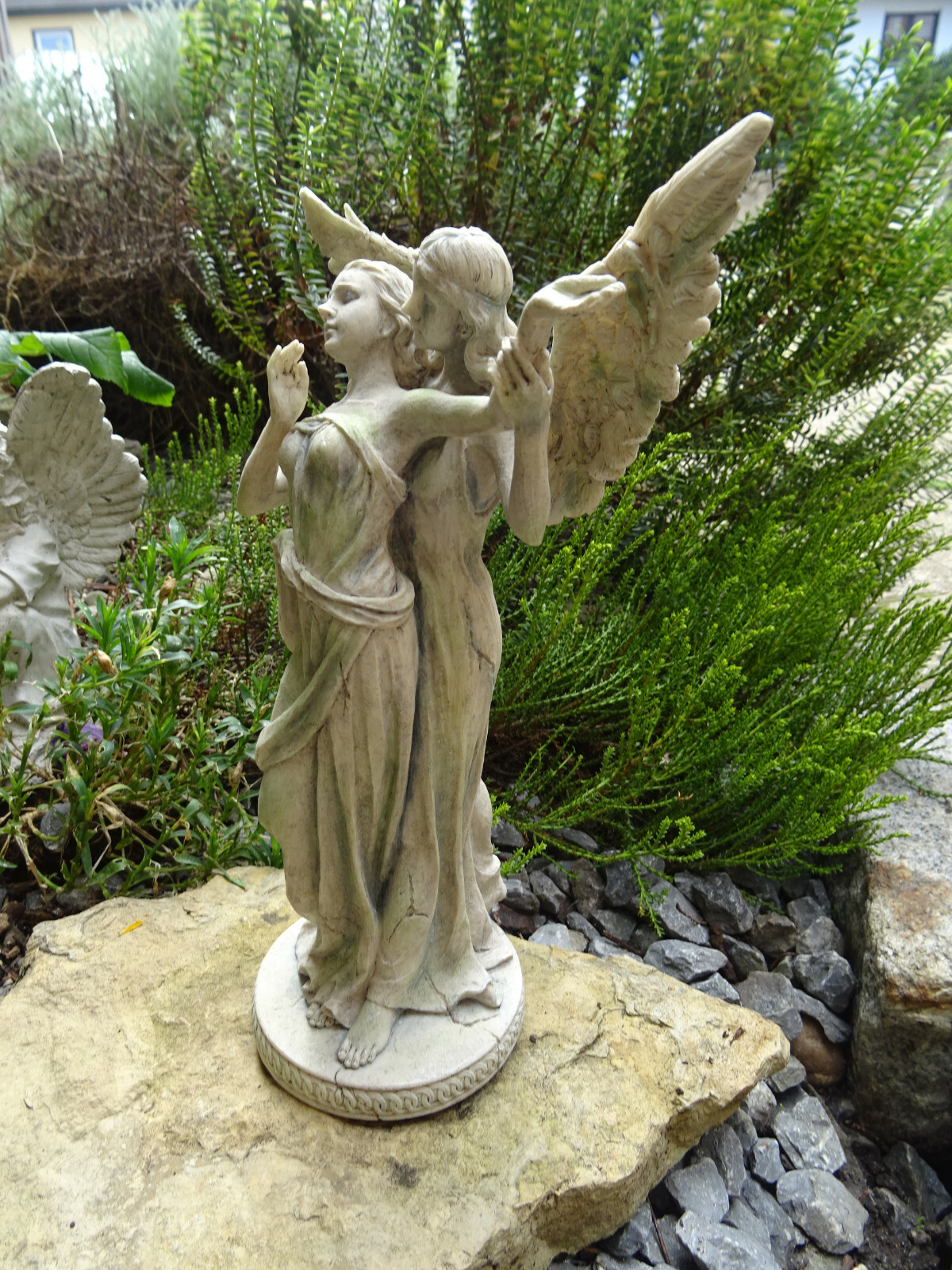 Grabengel Grab Engel stehend Skulptur Deko Grabschmuck Edler Engel im ...