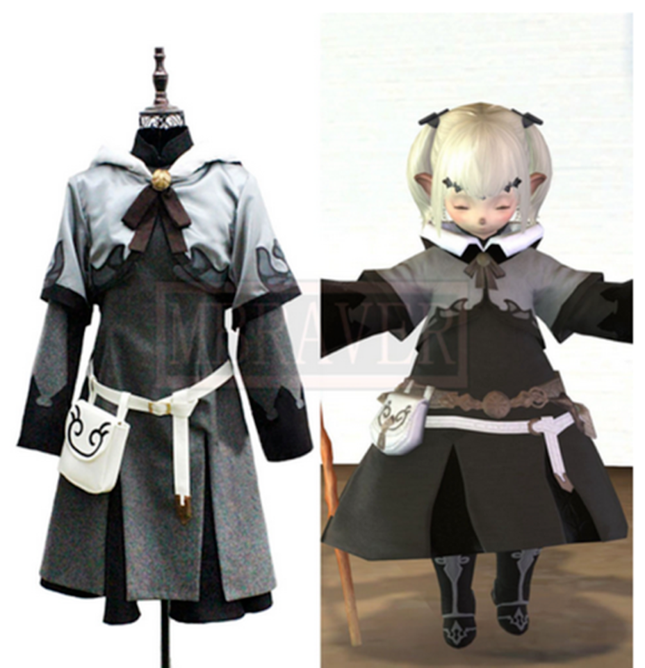 Final Fantasy XIV FF14 Cosplay Lalafell Cosplay Costume Adult Women ...