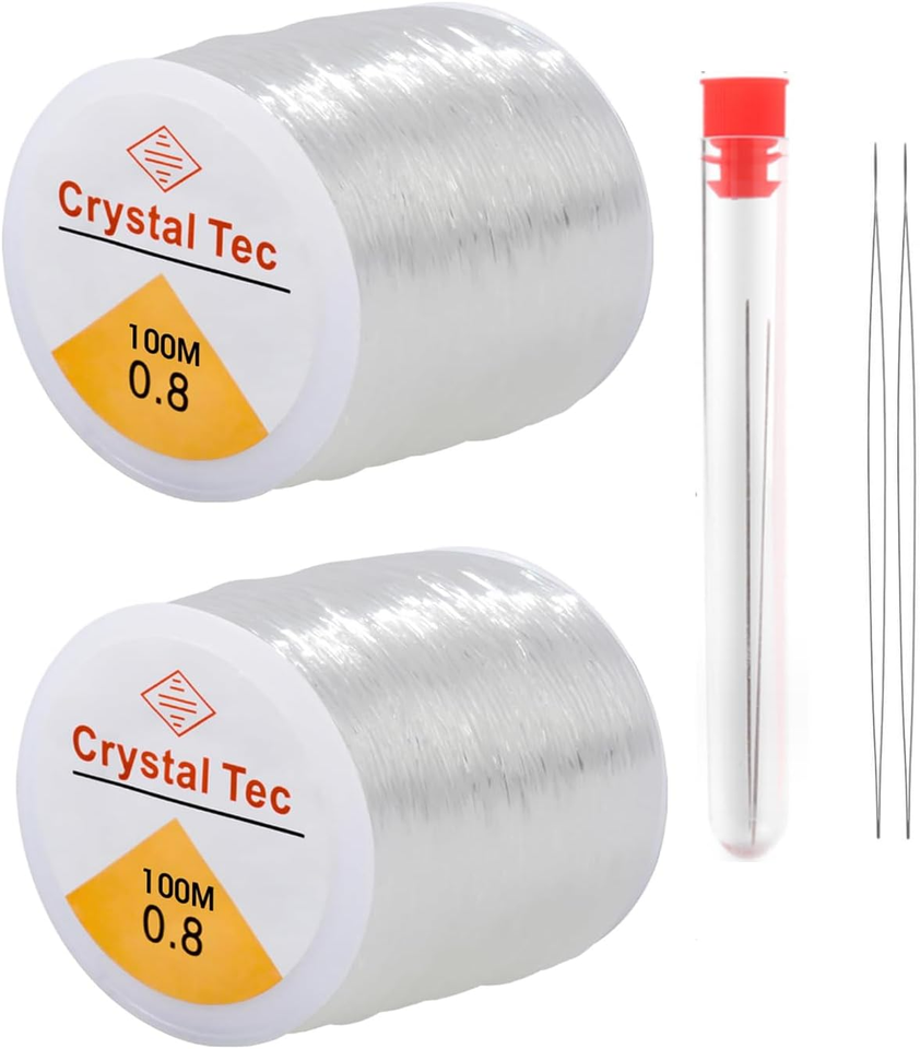 Stretchy String for Bracelets,2 Rolls Clear Elastic String Stretch Cord ...