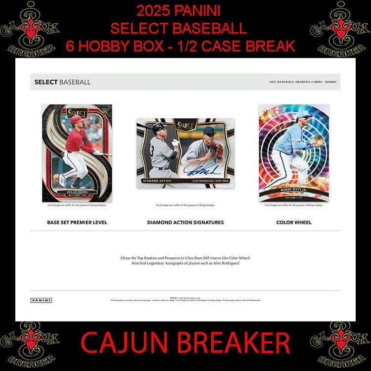 PITTSBURGH PIRATES *6 HOBBY BOX 1/2 CASE BREAK* 2025 PANINI SELECT ...