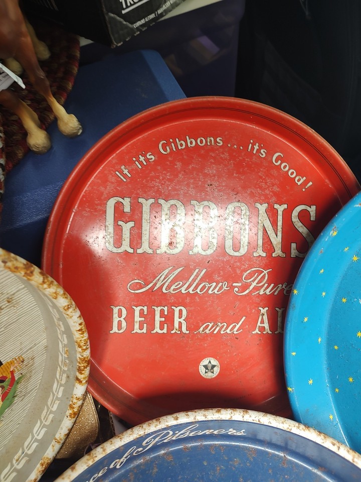 vintage metal beer trays lot | eBay