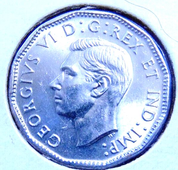 VICTORY ' NICKEL' Canadian 1944 CANADA FIVE 5 CENTS chromed STEEL WW2 ...