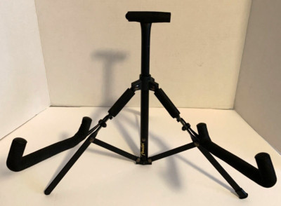 Fender Portable Mini Travel Folding Portable Guitar Floor Stand-Black ...