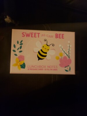 ECCOLO Lunch Box Notes by Eccolo "SWEET AS CAN BEE" 24 Cards | eBay