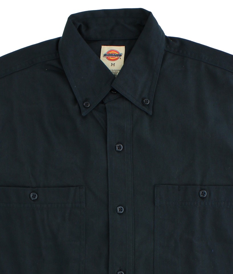 Dickies Men's Work Shirt, Long-Sleeved Button-Down Collar, Two Front ...