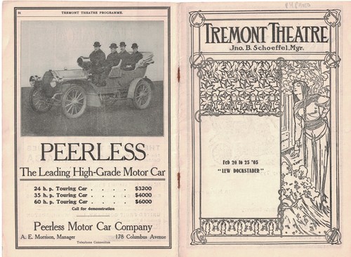 Lew Dockstader And His Great Minstrel Company Program. Boston February ...