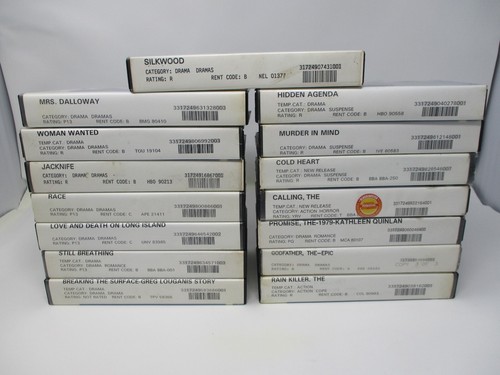 Blockbuster 15 VHS Clamshell Cases Various Movies Untested Killer Rain ...