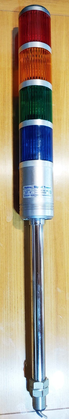 Patlite Andon Signal Tower ST-V 4-Stack + Pole Incandescent Red Amber ...