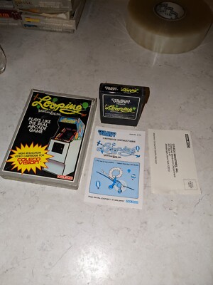 Looping (Colecovision, 1983) By Coleco (Cartridge Box & Manual) tested ...