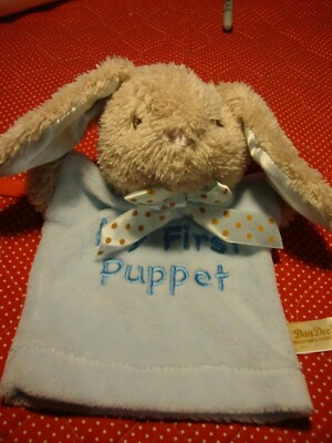 Dandee My First Puppet Bunny Rabbit Hand Puppet Soft Plush w/Satin Ears ...