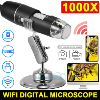 1000X Digital Microscope HD 1080P LED USB WiFi Microscope for ...