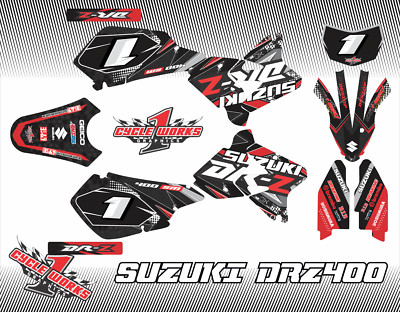 Suzuki DRZ400 DRZ 400 Supermoto SEMI CUSTOM GRAPHICS KIT Chive | eBay