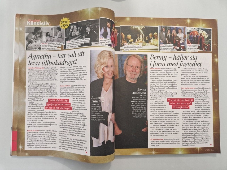 Abba / Agnetha Fältskog - A very rare magazine from Sweden 2020 (Full ...