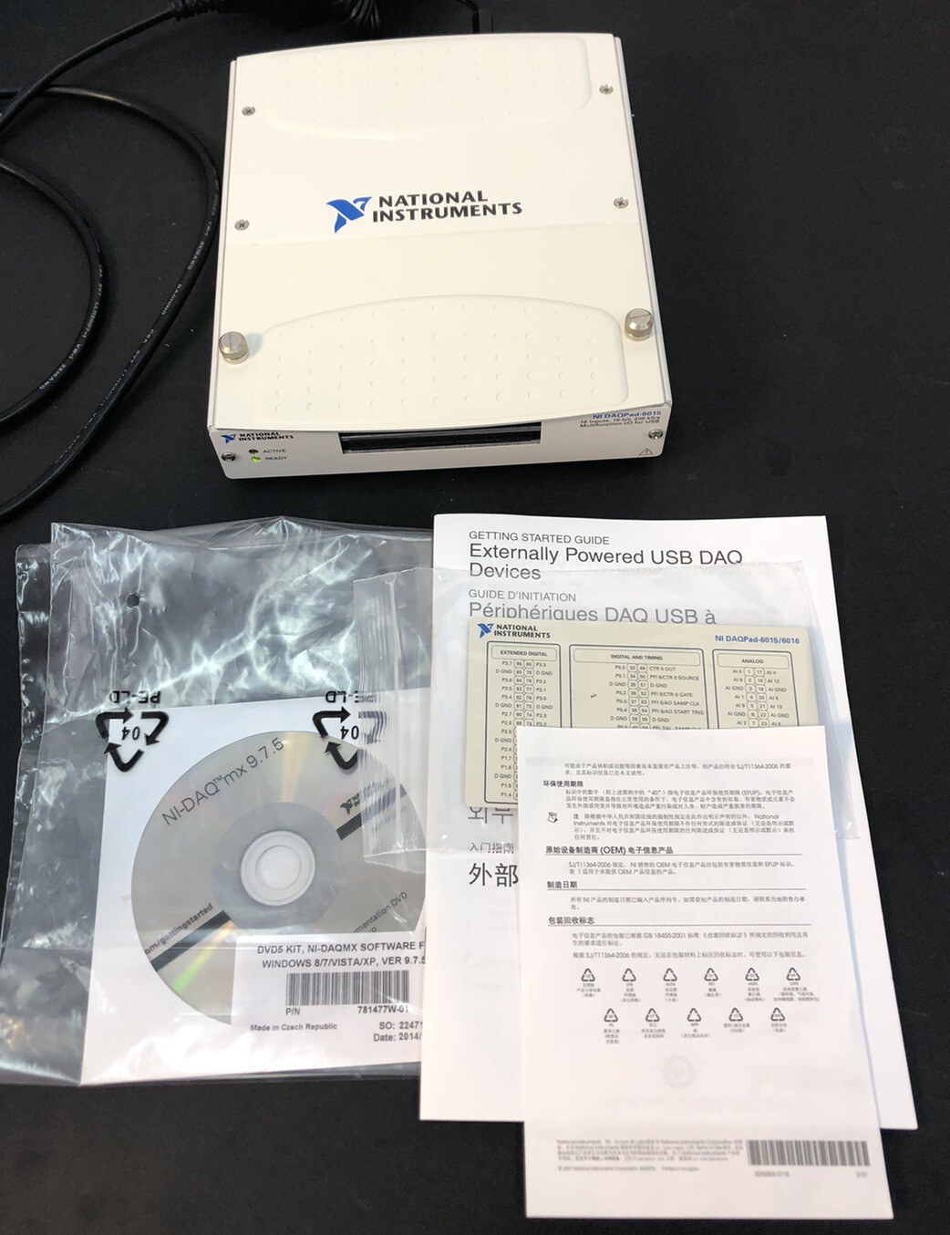 National Instruments Ni Daqpad-6015 I/o USB 200 Ks/s 16 CH ...