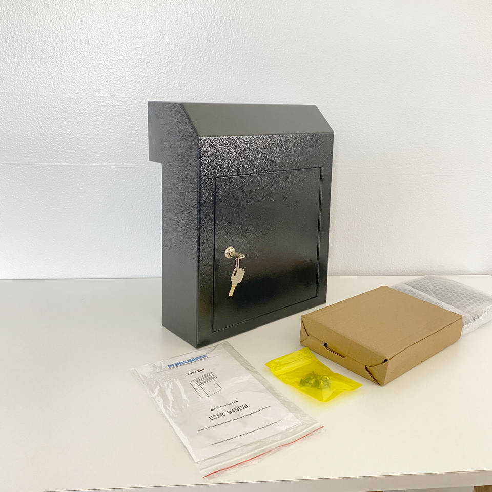 OPEN BOX Through the Door Locking Mail Drop Box, Theft Proof Payment ...