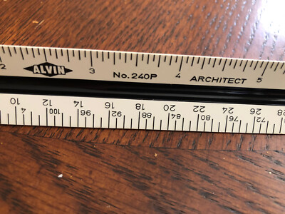 Alvin 12” Triangular Scale Ruler No. 240P Architect U.S. ST'D Germany ...