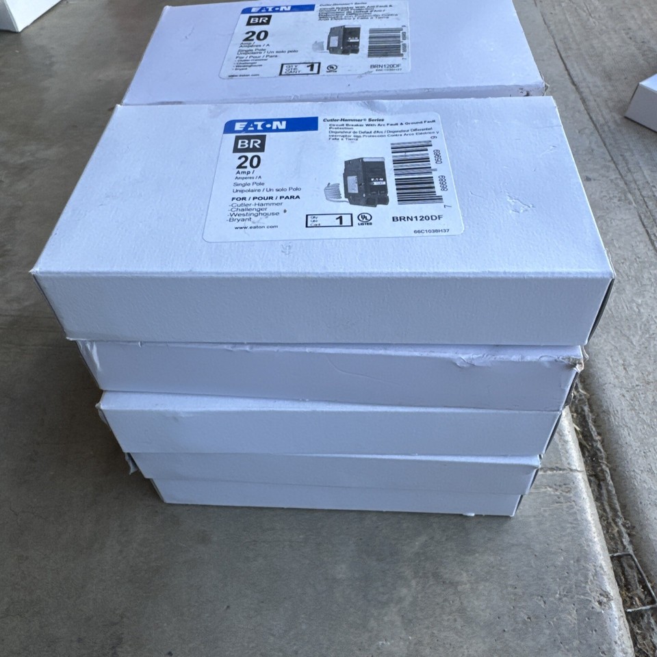 New Eaton BRN120DF 20 Amp 1 Pole 120V Combo AFCI/GFCI Circuit Breaker ...