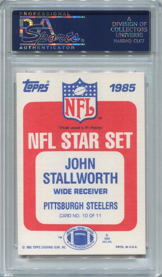 1985 Topps NFL Star Set #10 John Stallworth PSA 8 - Steelers HOF | eBay